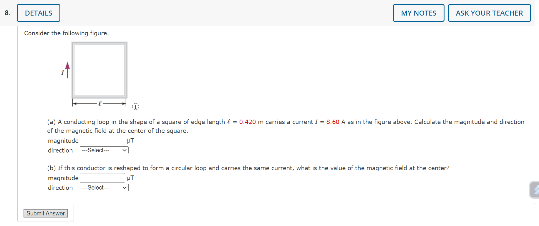 Solved Consider the following figure. (a) A conducting loop | Chegg.com