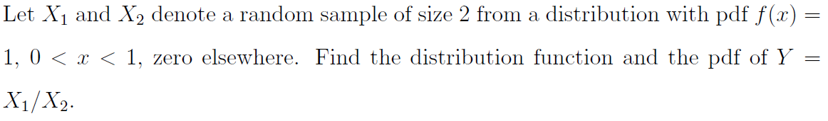 Solved Let X1 and X2 denote a random sample of size 2 from a | Chegg.com