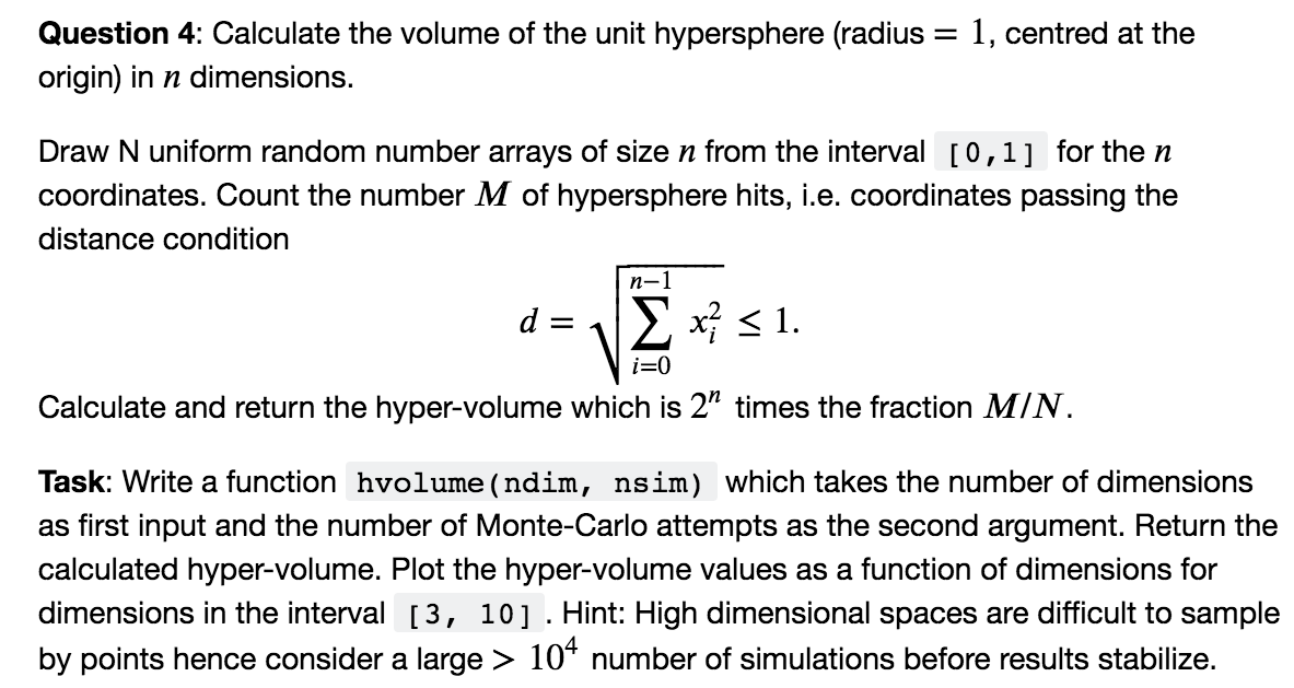 Solved Question 4: Calculate the volume of the unit | Chegg.com