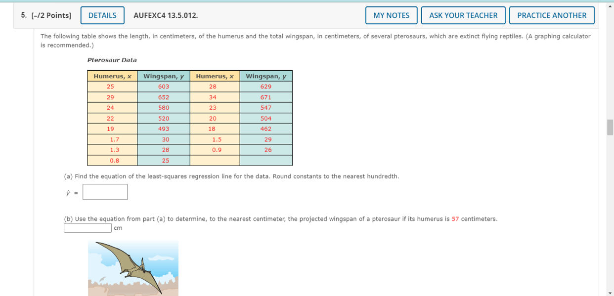 Solved 5. (-/2 points) DETAILS AUFEXC4 13.5.012. MY NOTES | Chegg.com