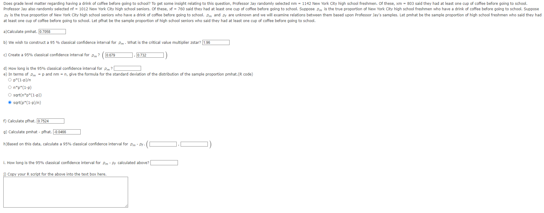 Solved a) Calculate pmhat. b) We wish to construct a 95% | Chegg.com
