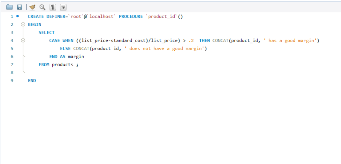 Solved Rewrite the below prpcedure and send the product id | Chegg.com