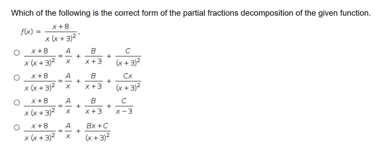 Solved Using partial fractions decomposition, | Chegg.com