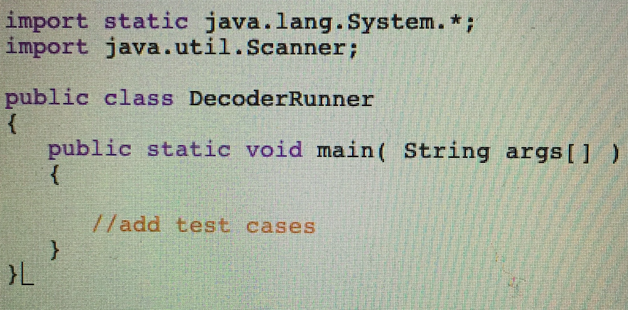 Solved Lab Description: You are to decode each letter. The | Chegg.com