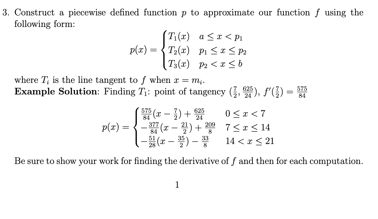 Solved I need help with this assignment for calculus. I need | Chegg.com