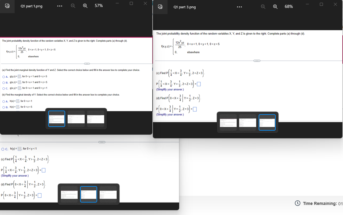 Solved The joint probability density function of the random | Chegg.com