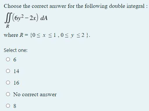 Solved Choose the correct answer for the following double | Chegg.com