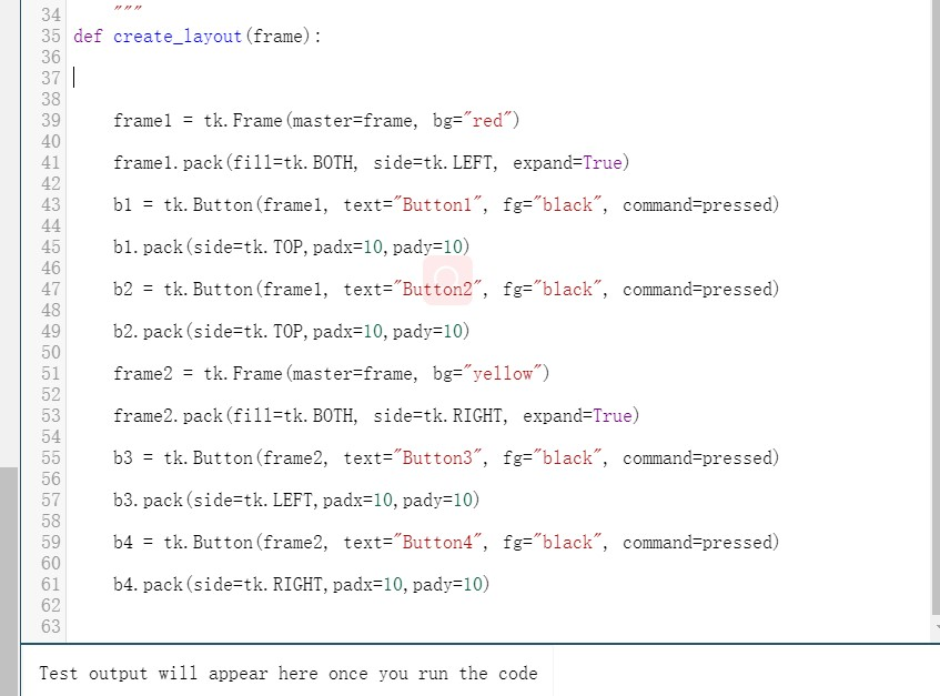 Button1 Button3 Button4 Button2 GUI Layout Example | Chegg.com