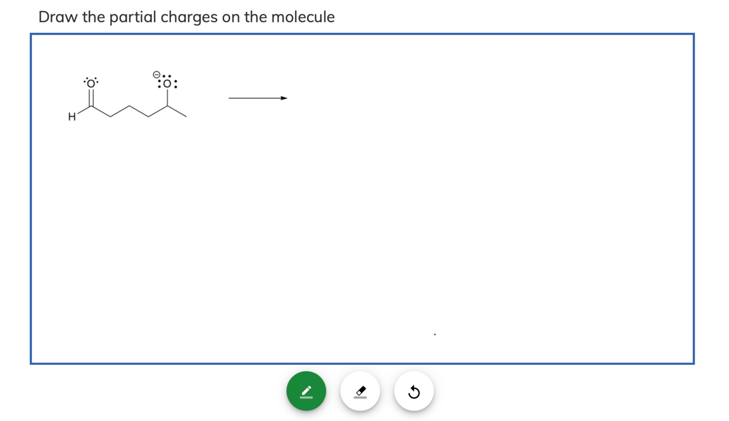 Solved Draw the partial charges on the molecule ILO. | Chegg.com