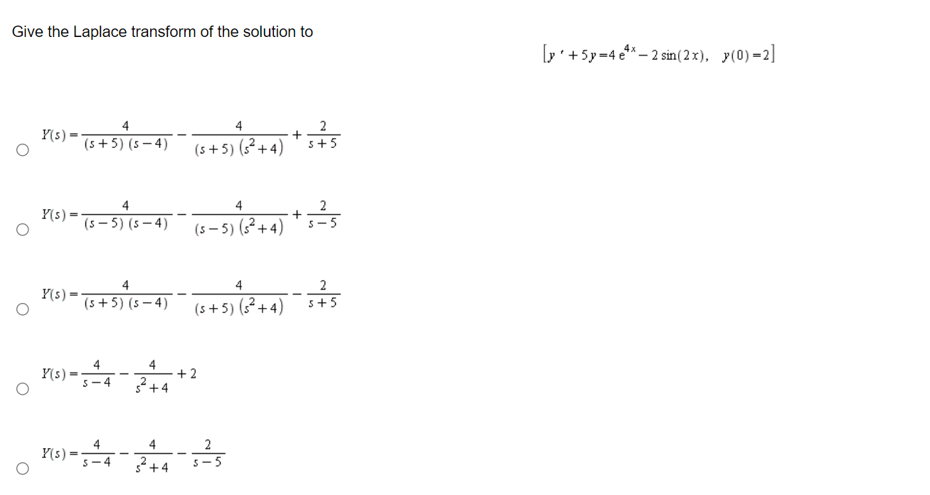Solved Give the Laplace transform of the solution to | Chegg.com