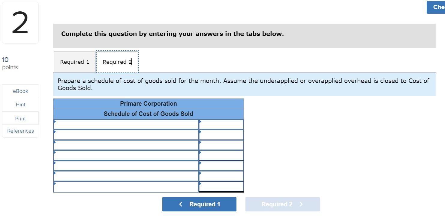 Solved Exercise 3-3 (Algo) Schedules of Cost of Goods | Chegg.com