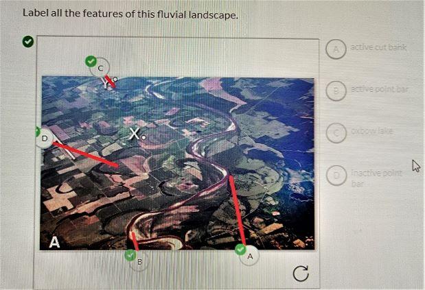 Solved Label all the features of this fluvial landscape.The | Chegg.com