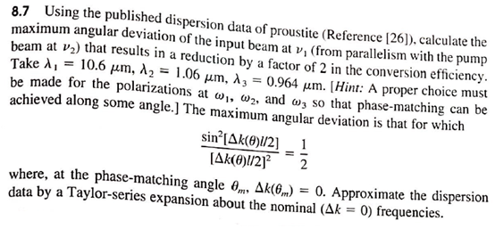 Solved Using the published dispersion data | Chegg.com