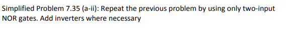 Solved Previous question: Simplified Problem 7.35 (a‐i): | Chegg.com