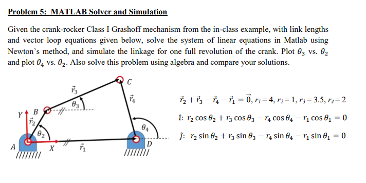 Solved Problem 5: MATLAB Solver and Simulation Given the | Chegg.com