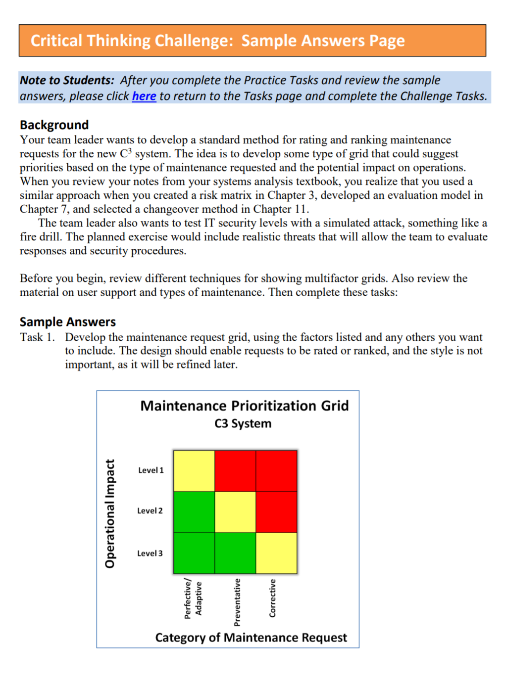 Be sure to answer the Challenge Tasks not the | Chegg.com
