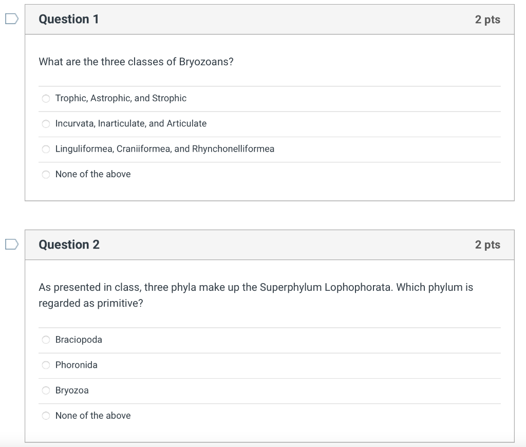 Solved Question 1 2 pts What are the three classes of | Chegg.com