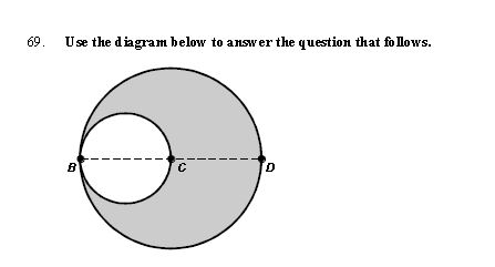 Solved The large circle has center C and diameter BD. The | Chegg.com