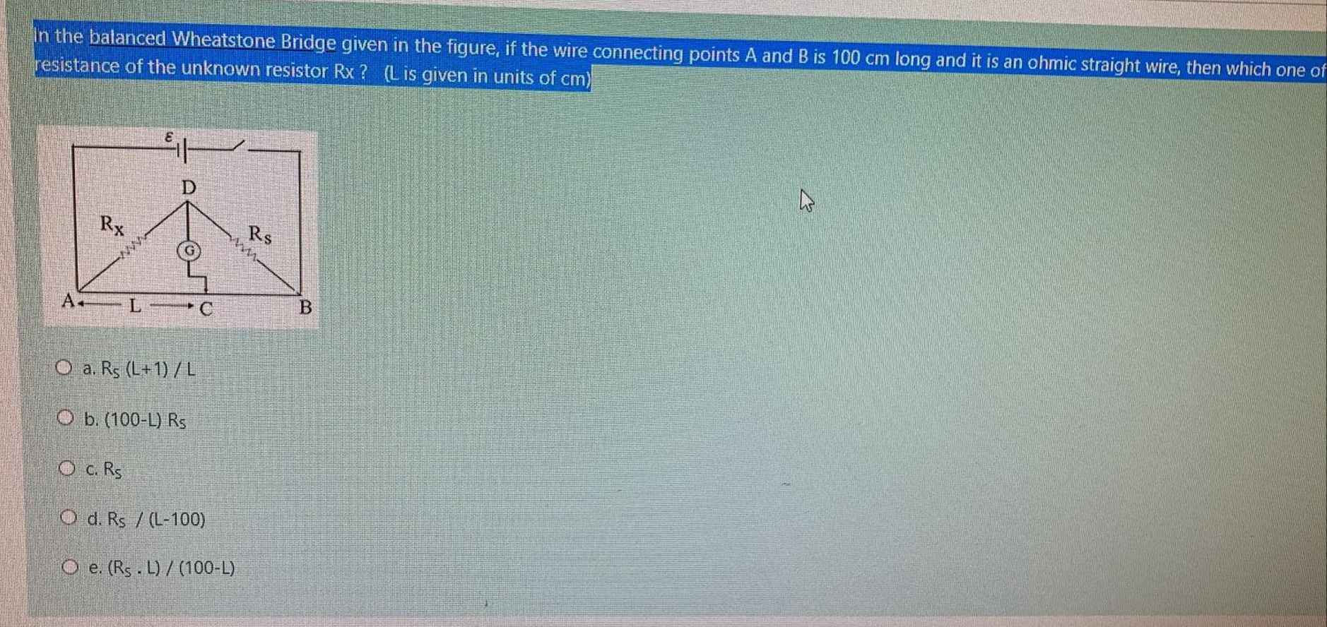 Solved In the balanced Wheatstone Bridge given in the | Chegg.com