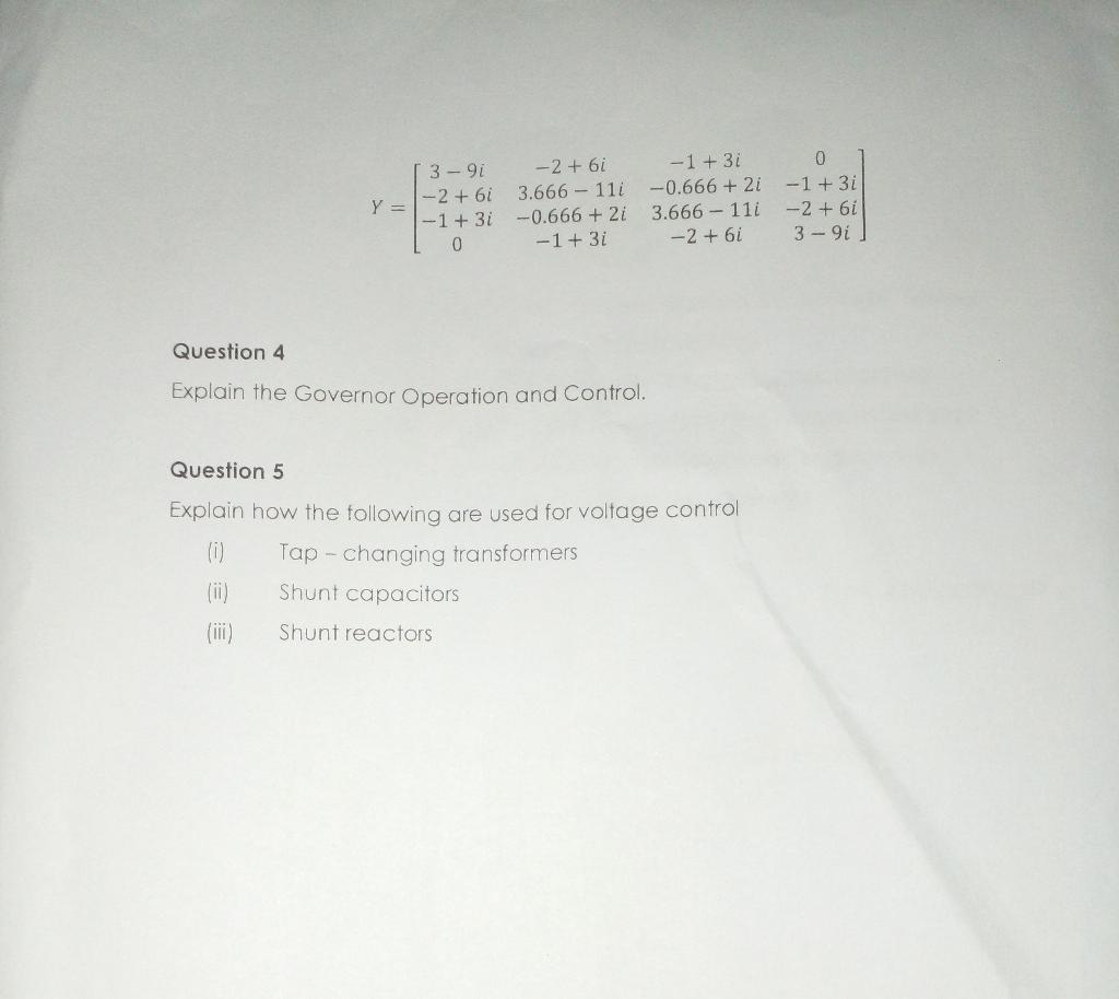 Solved Compute the Bus Admittance matrix (YBus) of the | Chegg.com