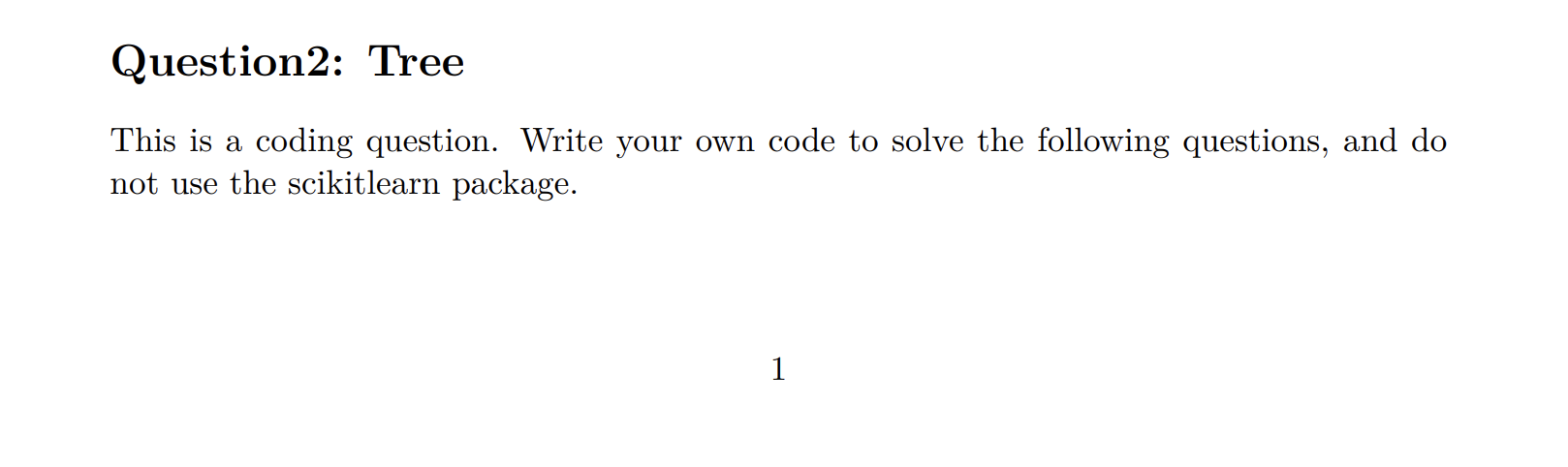 Solved Question2: Tree This is a coding question. Write your | Chegg.com