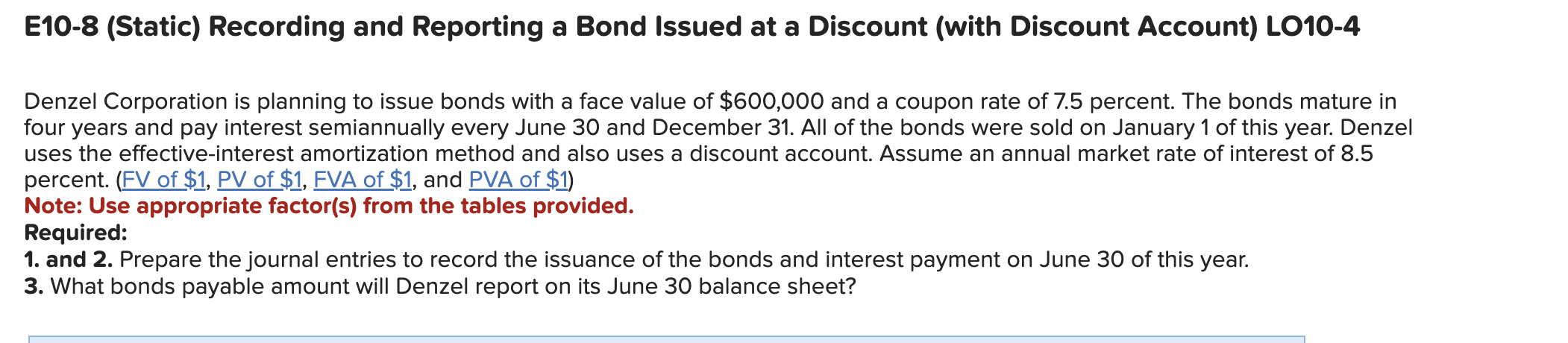 Solved E10-8 (Static) Recording and Reporting a Bond Issued | Chegg.com