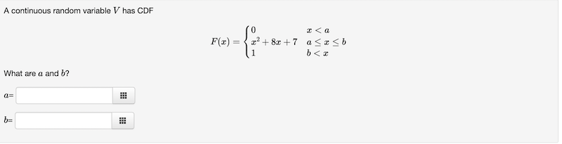 Solved A continuous random variable V has CDF 0 | Chegg.com