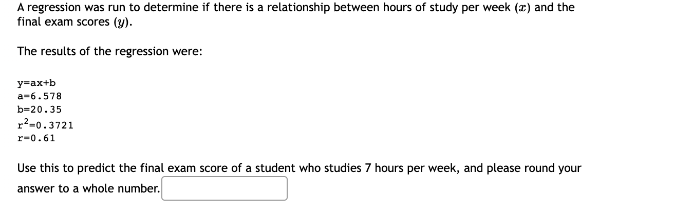 Solved A regression was run to determine if there is a | Chegg.com