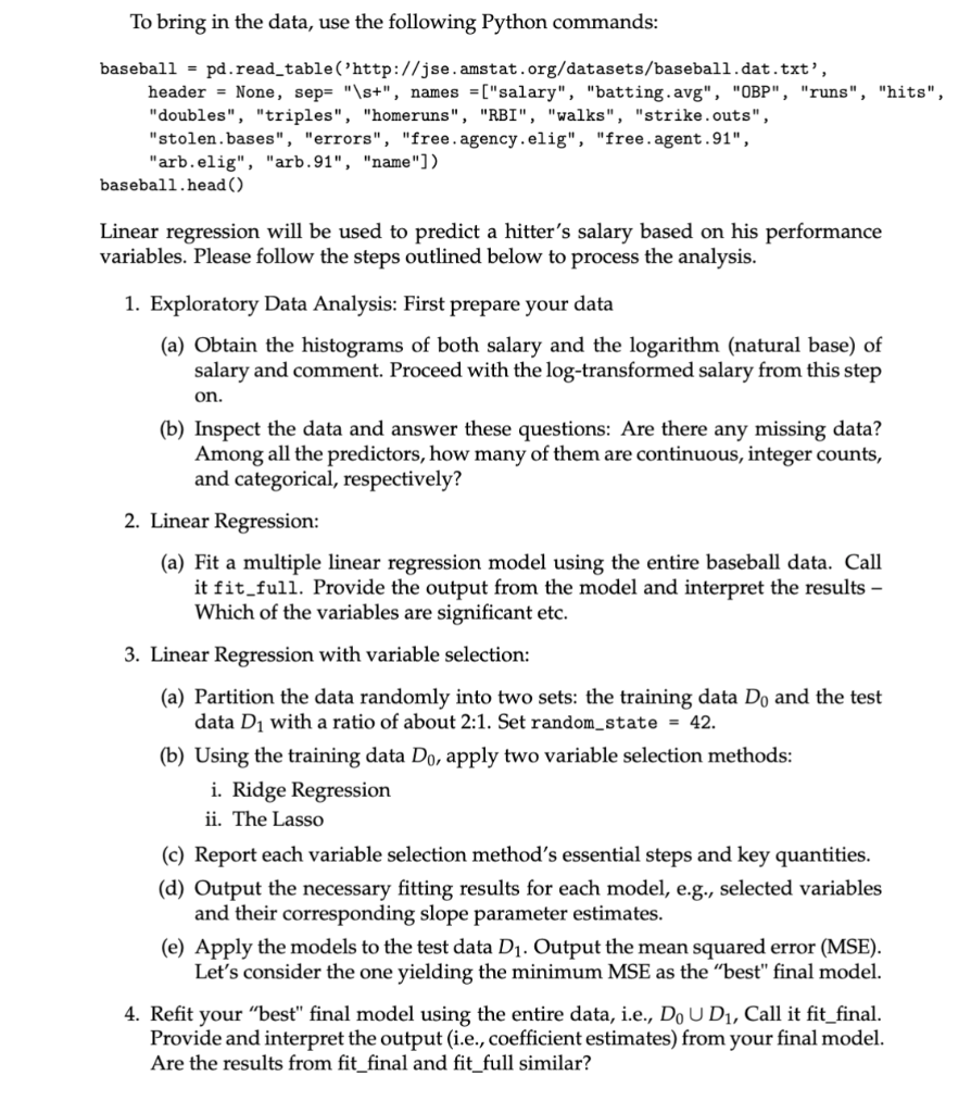 Solved coefs =[] for alpha in alphas: ridge.set_params | Chegg.com