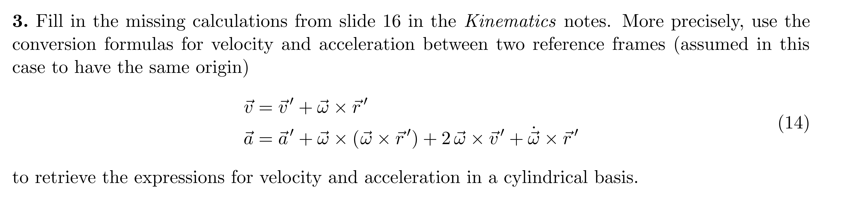 3. Fill in the missing calculations from slide 16 in | Chegg.com