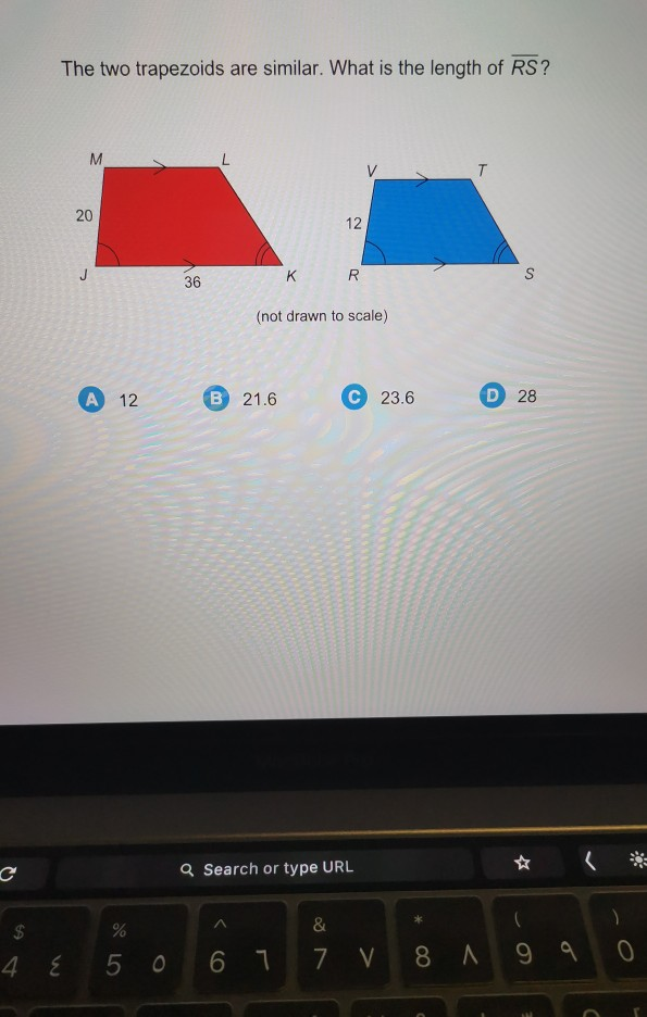 Solved The two trapezoids are similar. What is the length of | Chegg.com