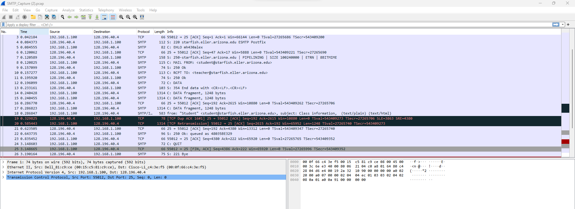 Solved SMTP, HTTP Protocol Analysis Lab This project | Chegg.com