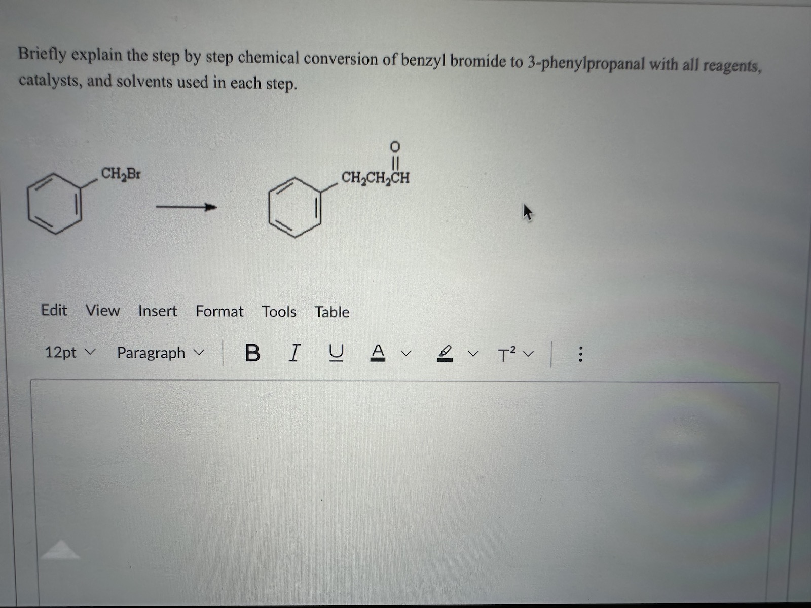 Solved Briefly explain the step by step chemical conversion | Chegg.com
