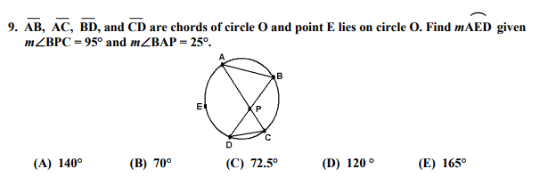 Solved 9. AB,AC,BD, and CD are chords of circle O and point | Chegg.com