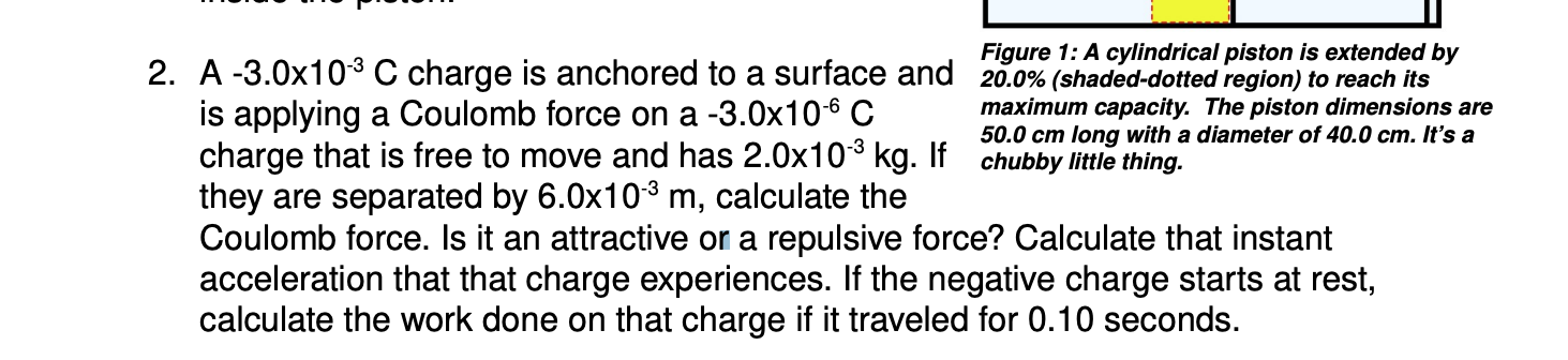 Solved 2. A −3.0×10−3C charge is anchored to a surface and | Chegg.com