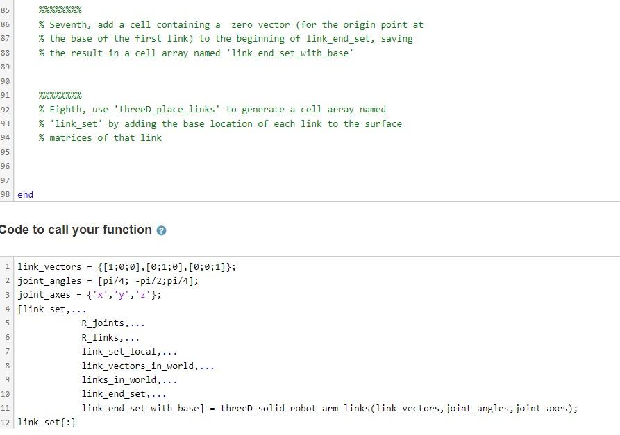 Solved Use the build and place link functions you created | Chegg.com