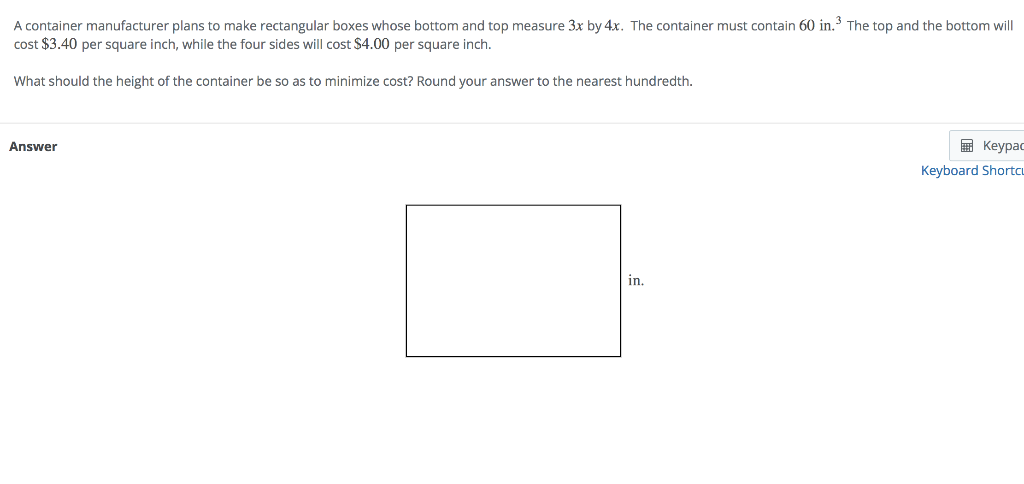Solved A container manufacturer plans to make rectangular | Chegg.com