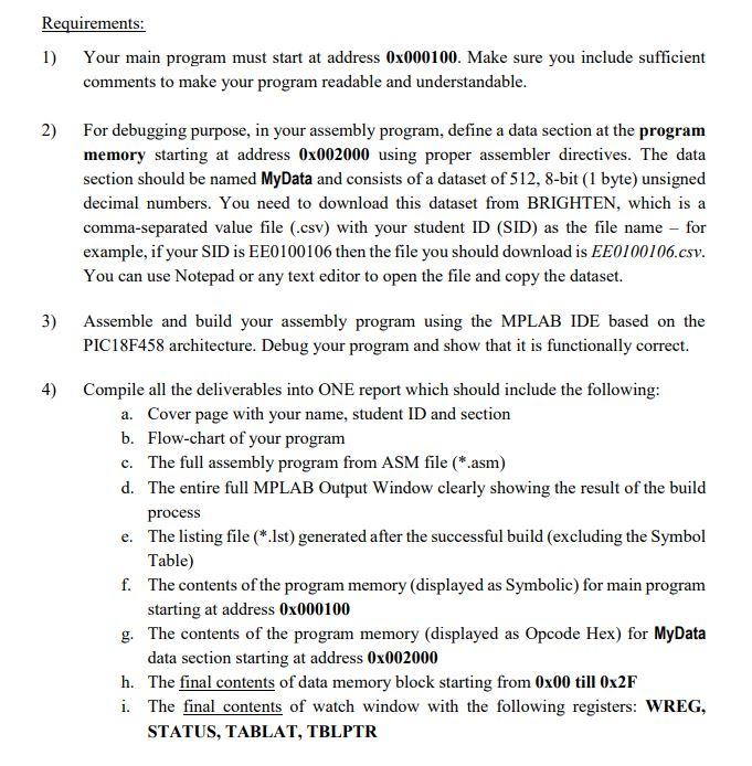 Solved Instructions: c. Write ONE complete assembly program | Chegg.com