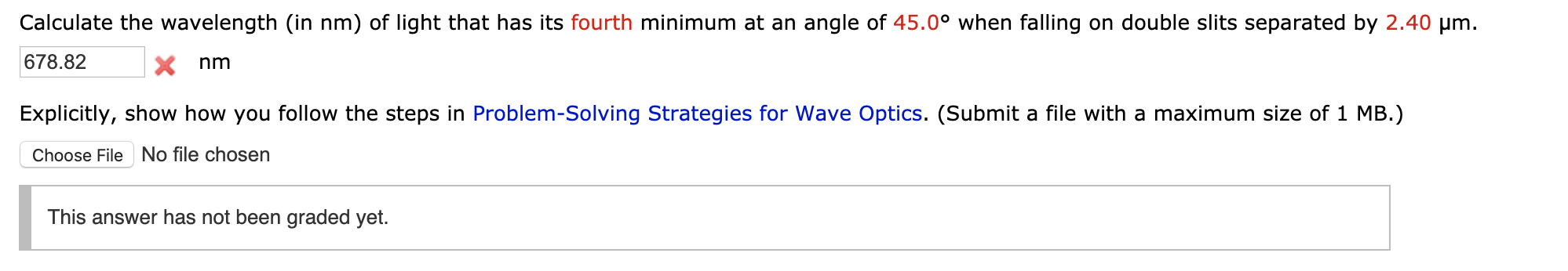 Solved Calculate the wavelength (in nm) of light that has | Chegg.com