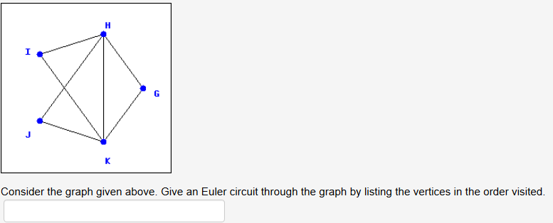 Solved Consider the graph given above. Give an Euler trail | Chegg.com