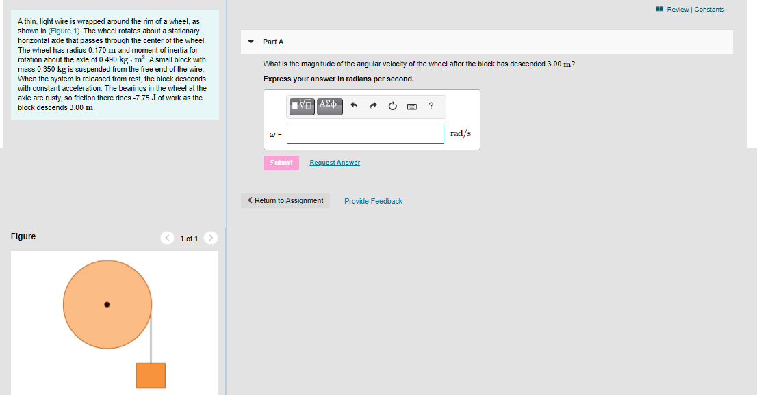 Solved Review Constants Part A A thin, light wire is wrapped | Chegg.com