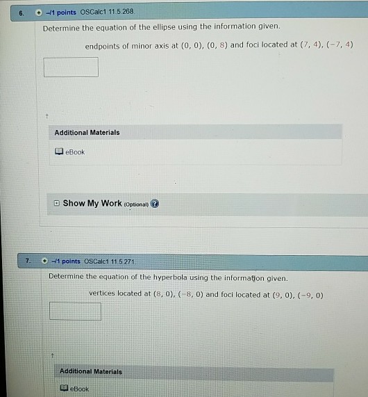 Solved 6. 1 points OSCalc1 11.5.268 Determine the equation | Chegg.com Solved 6. 1 points OSCalc1 11.5.268 Determine the equation | Chegg.com