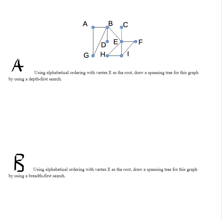 Solved А в с F Ο Ε. D Н. G A Using alphabetical ordering | Chegg.com