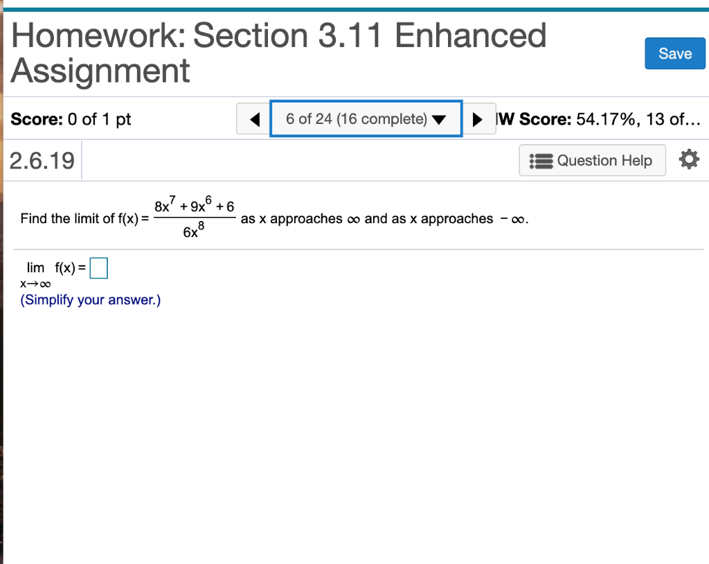 Solved Homework Section 3 11 Enhanced Assignment Save