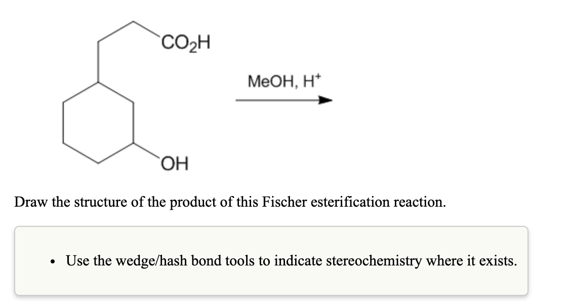 Solved CO2H MeOH, H+ OH Draw the structure of the product of | Chegg.com