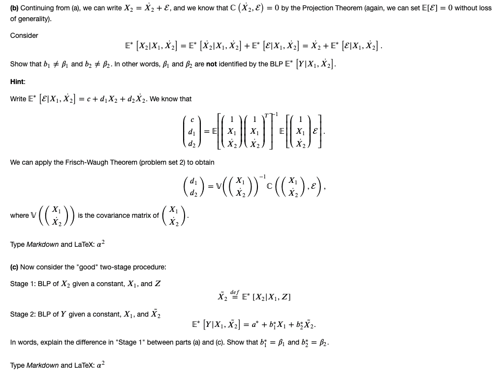 Part II: First-Stage of Instrumental Variable | Chegg.com
