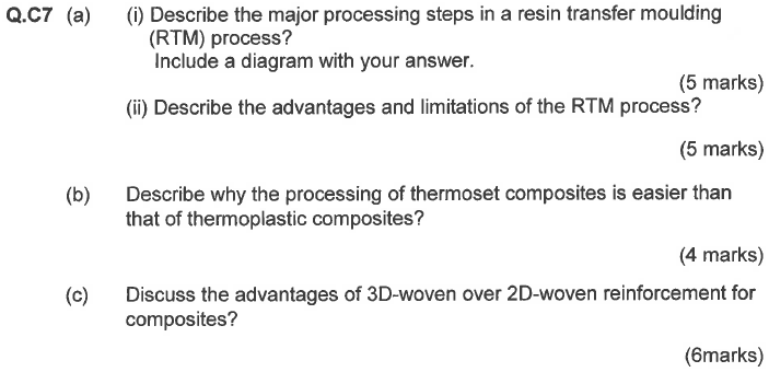 Solved Q.C7 (a) (b) (i) Describe the major processing steps | Chegg.com