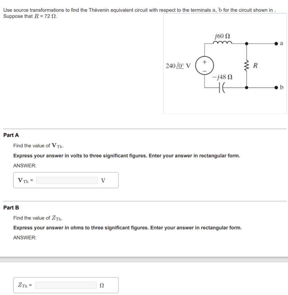 Solved Use source transformations to find the Thévenin | Chegg.com