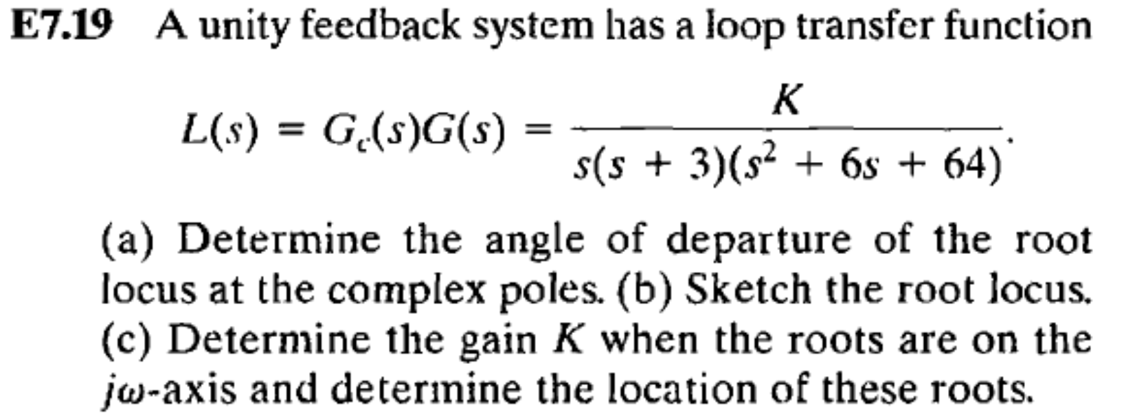 Solved E719 A Unity Feedback System Has A Loop Transfer 