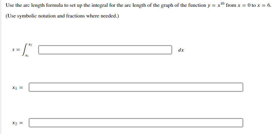 Solved Use the arc length formula to set up the integral for | Chegg.com